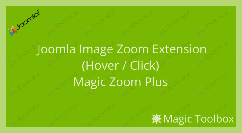 Joomla image zoom extension