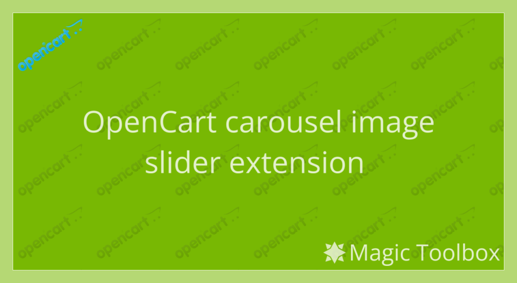 OpenCart carousel image slider extension