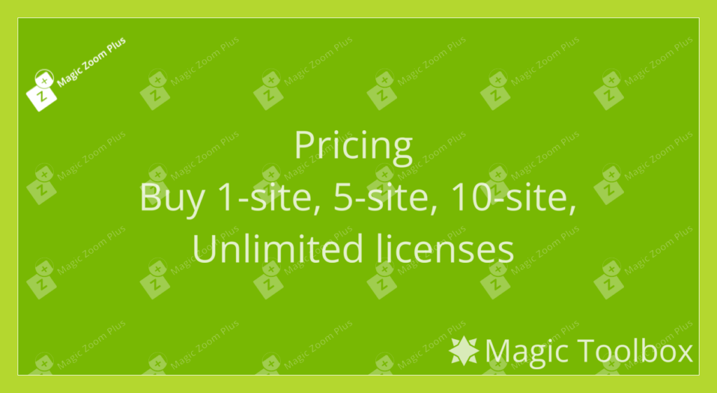 Responsive image zoomer pricing