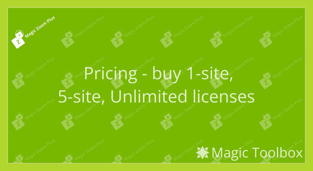 Responsive image zoomer pricing